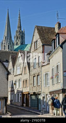 The town of Chartres with it`s famous cathedral. Views around town ...