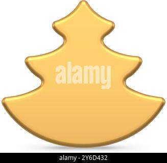 Luxury minimalist slim abstract Christmas tree triangle curve shape 3d ...