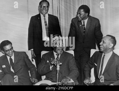 KENYAN PREMIER JOMO KENYATTA WITH TOM MBOYA AND MUNGAI NJORGE IN ...