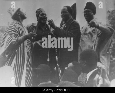AFRICAN LEADERS TOM MBOYA AND JOMO KENYATTA IN NAIROBI, KENYA / ; 27 ...