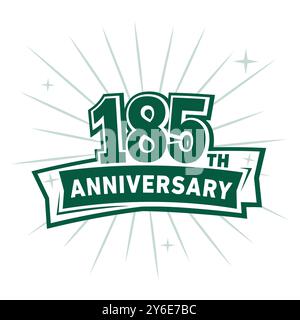 185 years anniversary celebration logo. 185th design template. Vector ...