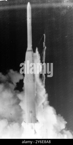 GUIDED MISSILE AND ROCKETS THOR DELTA CAPE CANAVERAL 12 JULY 1961 Stock ...