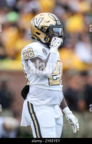 Vanderbilt running back Sedrick Alexander, center, celebrates a ...
