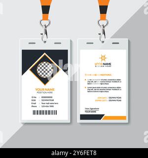 Modern id card Company employee business professional template - vector ...