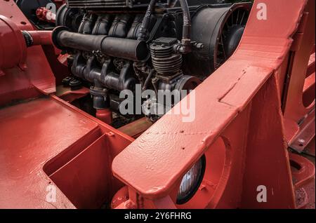 Diesel engine of a historic mining machine Stock Photo - Alamy