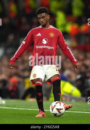 Amad Diallo of Manchester United in action with the ball during the ...