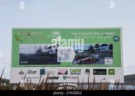 Green Cities The Forgotten Corner sign on Southside Road in Bay Bulls, Newfoundland & Labrador ...