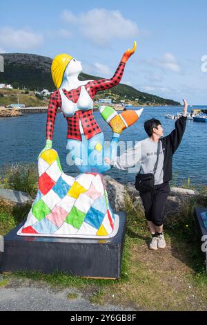 O'Brien's red mermaid statue in Bay Bulls, Newfoundland & Labrador ...