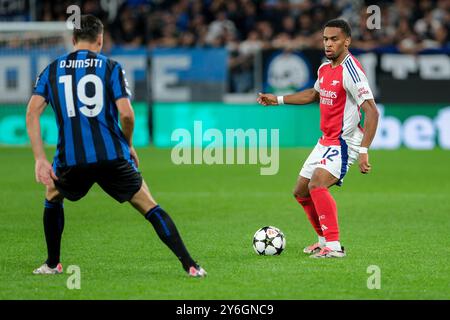 Jurrien Timber of Arsenal FC in action during the UEFA Champions League ...