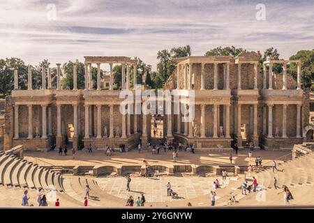 The Roman Theatre of Merida, Merida, Spain Stock Photo - Alamy
