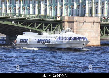 Meteor, Hydrofoil Boat on the Neva River in St. Petersburg Russia Stock ...