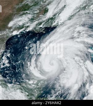 NOAA satellite image of Hurricane Helene as a category 4 monster storm ...