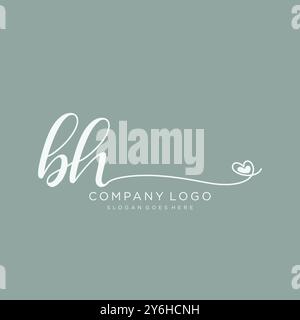 BH Initial handwriting logo design Stock Vector Image & Art - Alamy