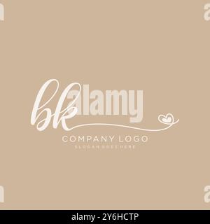 BK Initial handwriting logo design Stock Vector Image & Art - Alamy
