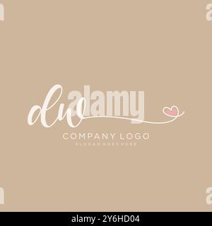 DW Initial Handwriting Logo Design Stock Vector Image & Art - Alamy