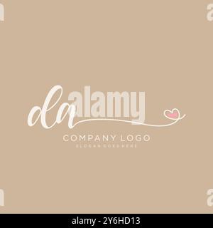 DA Initial handwriting logo design Stock Vector Image & Art - Alamy