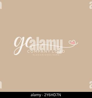 Initial GC Script Letter Logo Creative Typography Vector Template ...