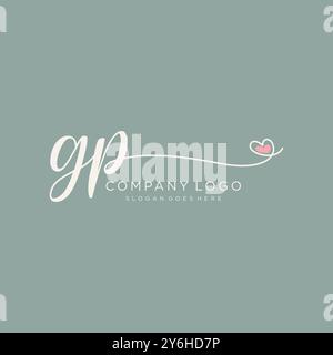 GP Initial handwriting logo design Stock Vector Image & Art - Alamy