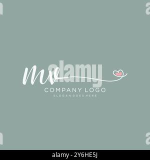 MV Initial Handwriting Logo Design Stock Vector Image & Art - Alamy