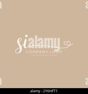 SI Initial handwriting logo design Stock Vector Image & Art - Alamy