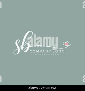 SB Initial Handwriting Logo Design Stock Vector Image & Art - Alamy