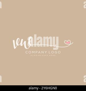 VW Initial Handwriting Logo Design Stock Vector Image & Art - Alamy