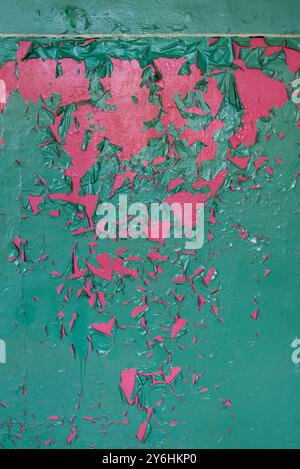 Destroyed shabby wall. Texture of cracked peeling plaster and paint ...