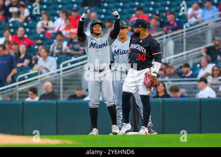Miami Marlins' Xavier Edwards in action during a baseball game against ...