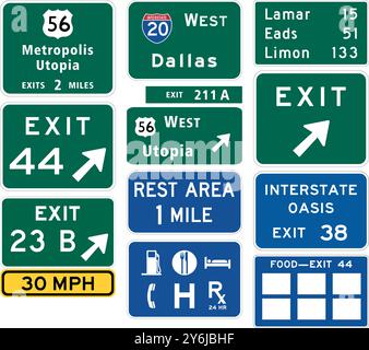 Advance exit signs, Road signs in the Philippines Stock Vector Image ...