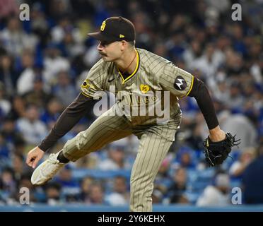 San Diego Padres pitcher Dylan Cease stands in the bullpen during ...