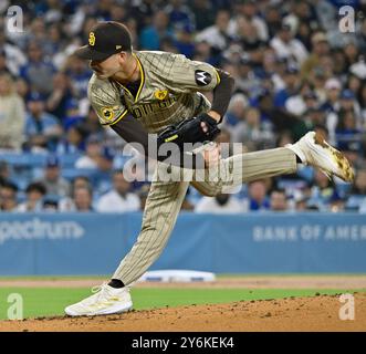 San Diego Padres pitcher Dylan Cease stands in the bullpen during ...