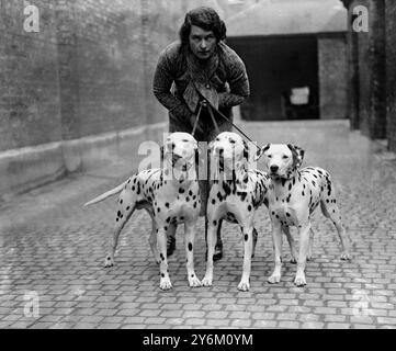 British Dalmatian Club's show at Tattersalls. Miss Georgie Fisher with ...