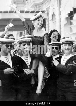 MITZI GAYNOR American film actress and dancer about 1955 Stock Photo ...