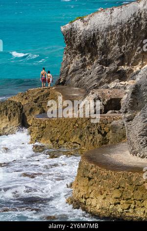 Lighthouse on the Cliff, Punta Sur, Isla Mujeres, Mexico Stock Photo ...