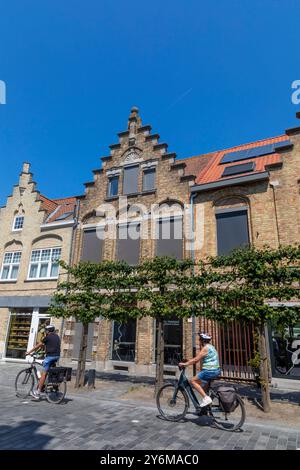 Belgium, West Flanders, Diksmuide, historic center. Man of the Moon ...