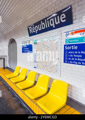 RATP plan of subway in Paris. A picture taken on October 2, 2020, shows ...