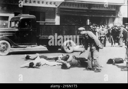 Execution of Chinese political prisoners in Shanghai 15 May 1949. This ...