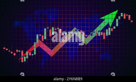 Abstract stock market, infographic visualization. Financial chart with ...