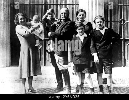 family of Benito Mussolini the Italian politician, journalist, and ...