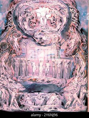 . English: Adam and Eve by William Blake (1808), watercolour on paper ...