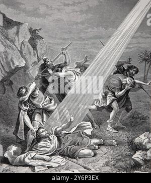 Illustration of the Conversion of Saint Paul After seeing a Flash of ...