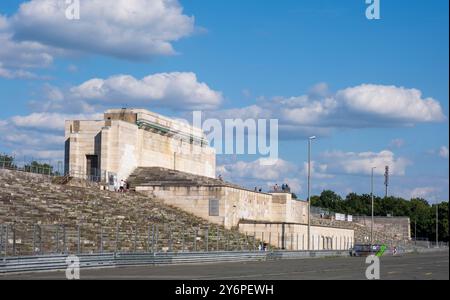 The grandstand at the Zeppelin Field (Zeppelinfeld) Nazi Party rally ...