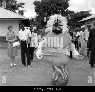 DEVIL DANCE DANCERS IN SIERRA LEONE ; 21 JULY 1962 Stock Photo - Alamy