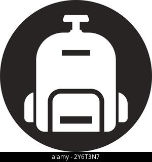 Bag tourist web icon. vector design. Case icon in solid style design ...
