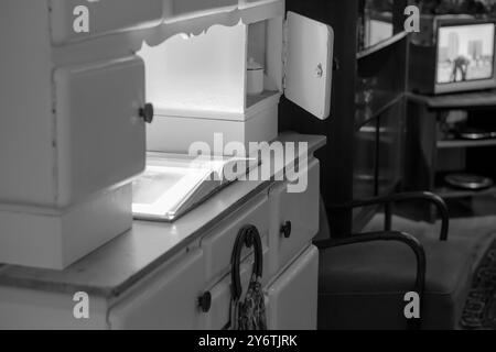 The interior of a Communist-era apartment in the Nowa Huta district of ...