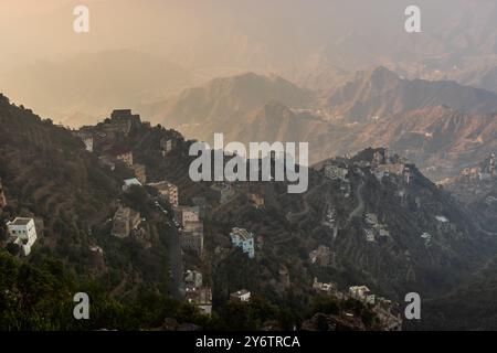 Evening view of Fayfa town landscape, Saudi Arabia Stock Photo - Alamy