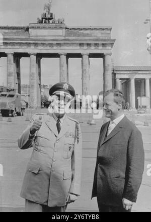 General Bruce C Clarke, Commander In Chief of the US Army in Europe at ...