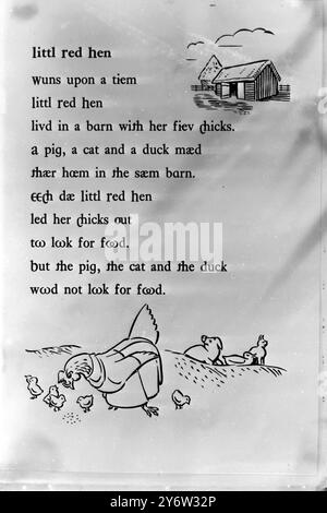 NEW ALPHABET EXPERIMENT 43 LETTER ALPHABET 18 JULY 1961 Stock Photo - Alamy