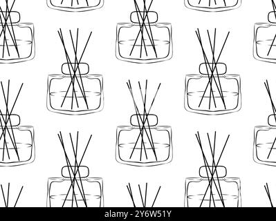 Aromatherapy seamless pattern. Aroma diffuser, essential oil for home ...