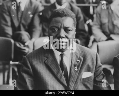 PRESIDENT MOISE TSHOMBE AT SUMMIT CONFERENCE IN CONGO / 27 APRIL 1961 ...